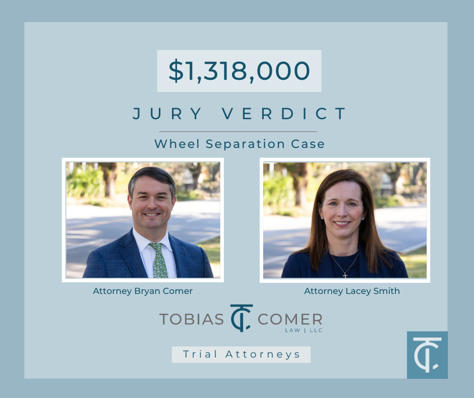 $1,318,000 Jury Verdict: Wheel Separation Case | Tobias Comer Law